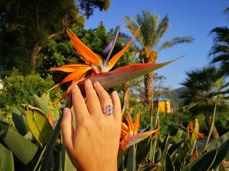 Flower of Light - Mood Ring - Sterling Silver 925 - Etsy