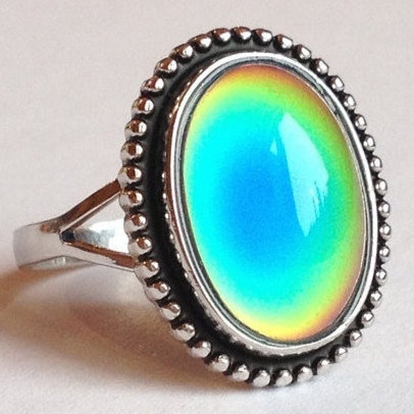Mood Ring Sterling Silver - Etsy