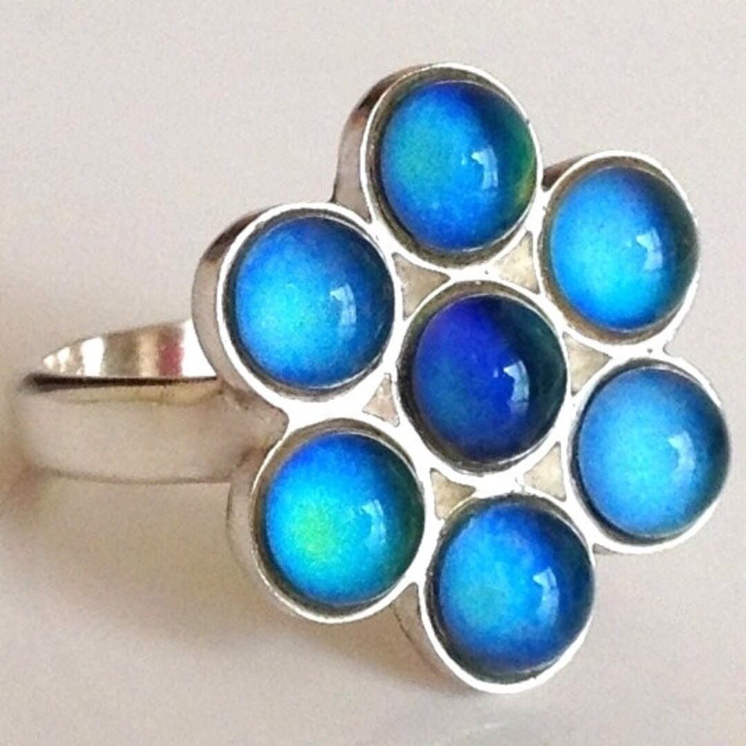 Flower of Light - Mood Ring - Sterling Silver 925 - Etsy