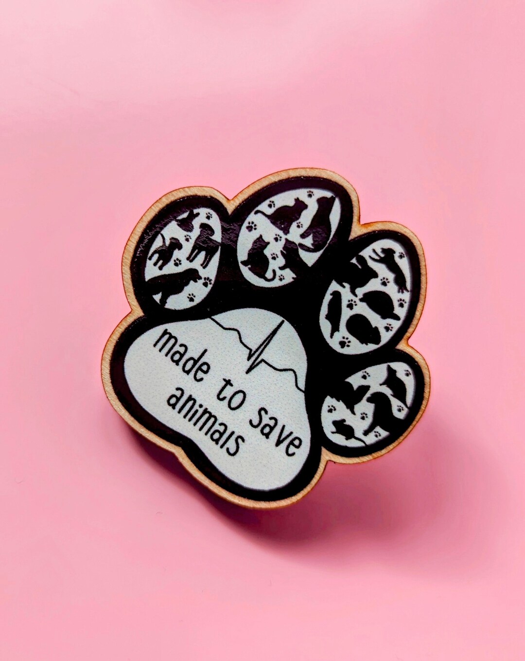 Pawprint Pin Made to Save Animals Vet Nurse Veterinary Surgeon Vet Tech ...