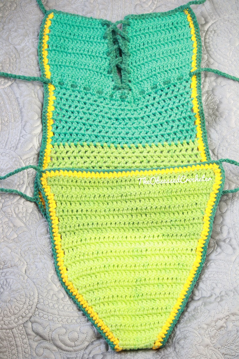 Arewa Monokini Sexy Crochet Swimwear Beachwear Pattern - Etsy