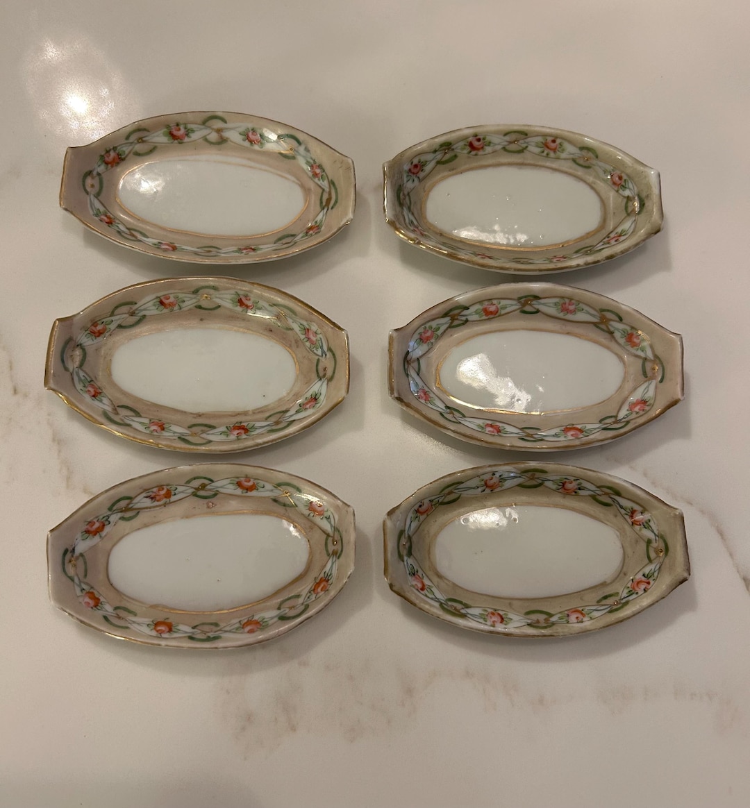 Set of 6 Butter Pats Vintage Table Setting Porcelain Pieces - Etsy