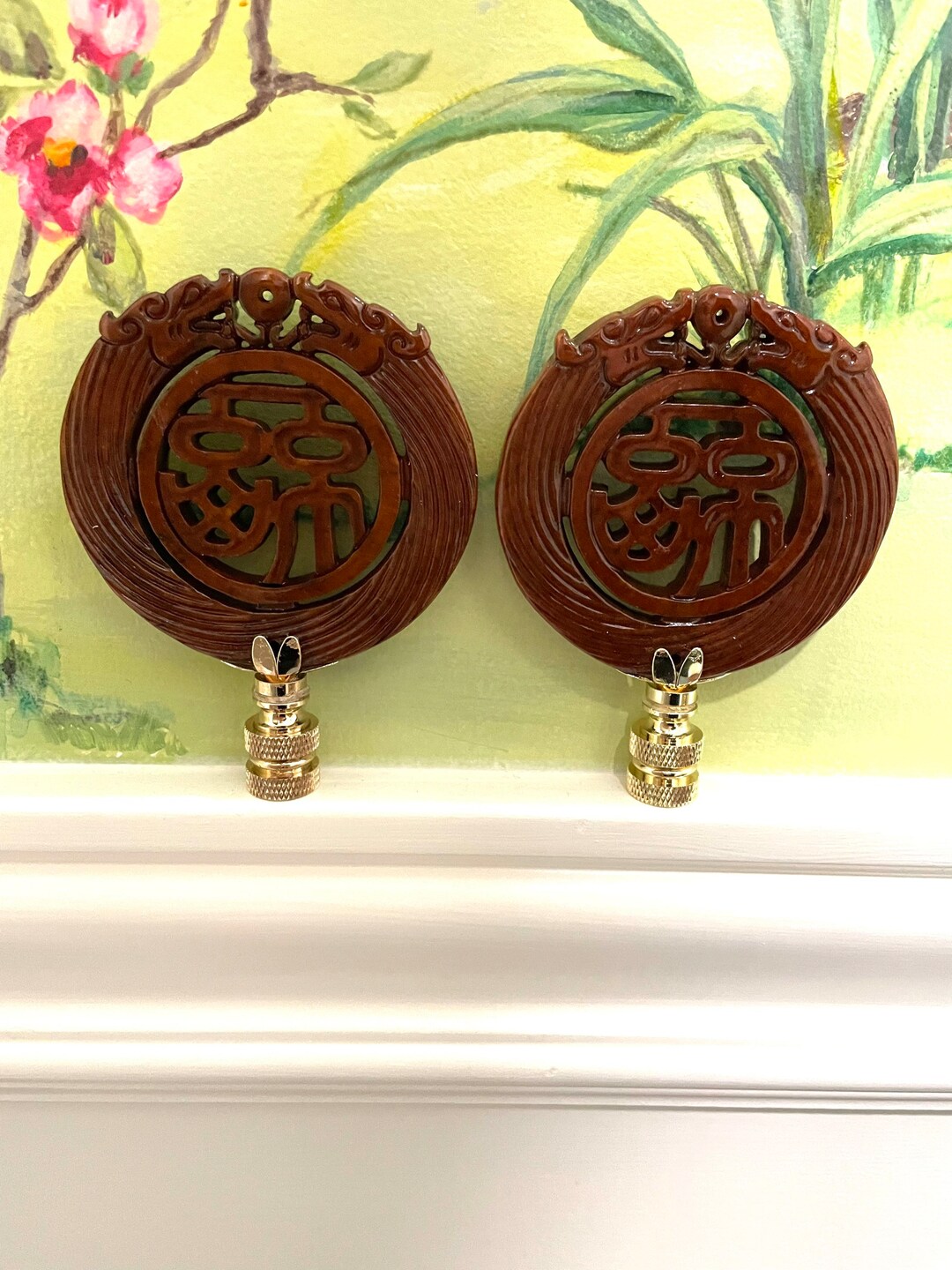 Chinoiserie Lamp Finials Asian Decorative Lighting Accessories Classic ...