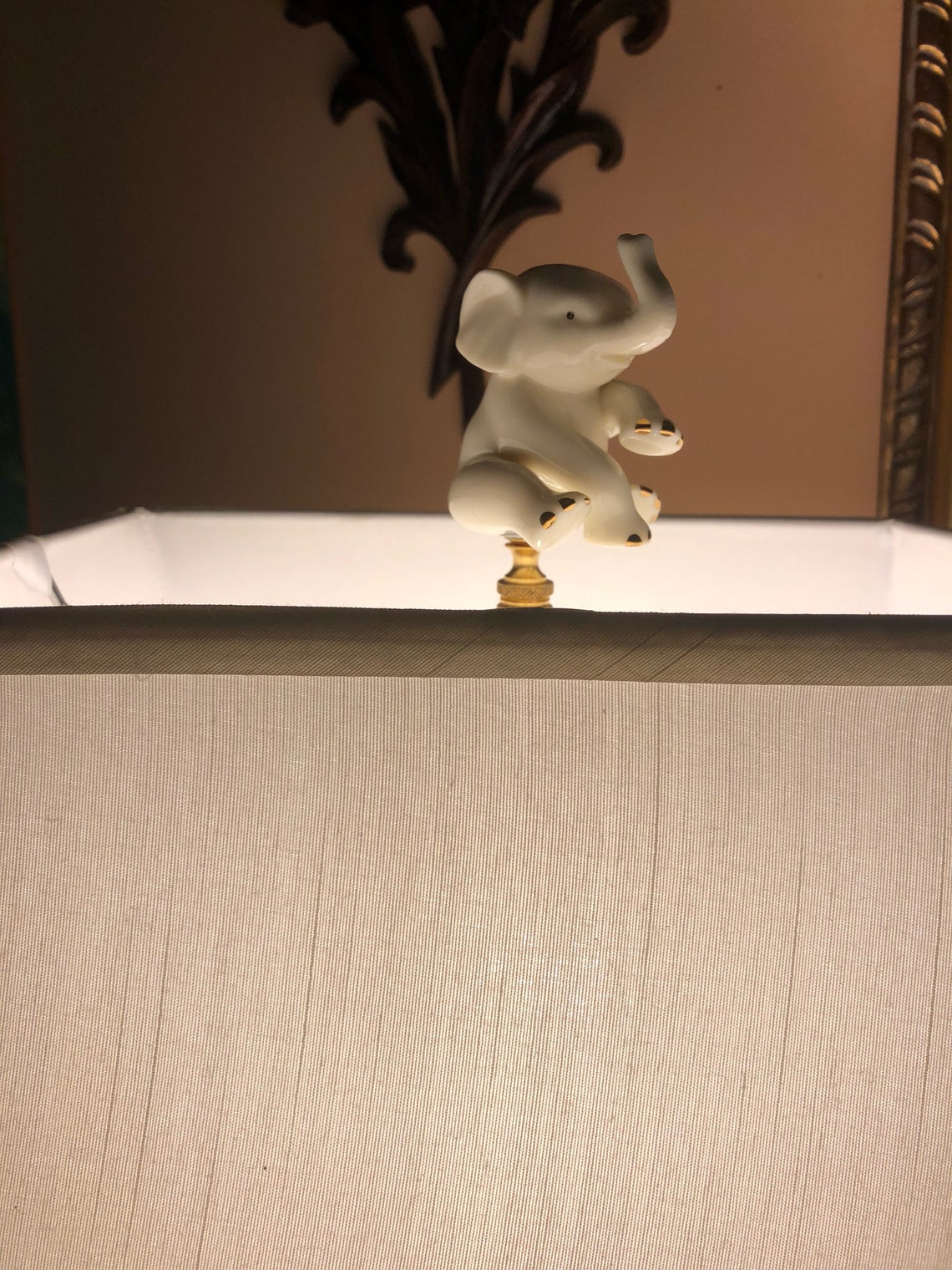 Lenox Baby Elephant Porcelain Lamp Finial Collectibles Lamp | Etsy