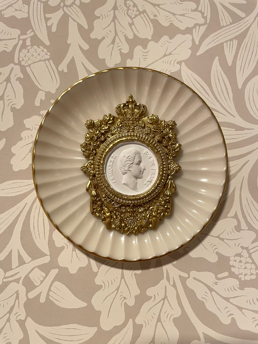 French Style Intaglio on Vintage Porcelain Lenox Plate 4” Diameter - Etsy