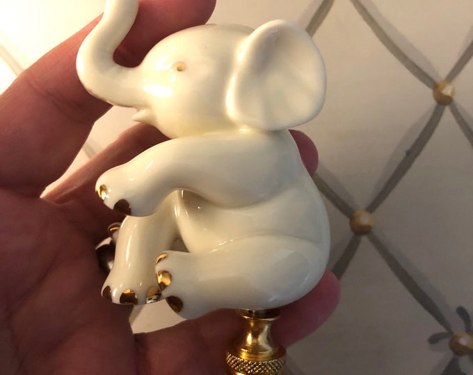 Lenox Baby Elephant Porcelain Lamp Finial Collectibles Lamp | Etsy