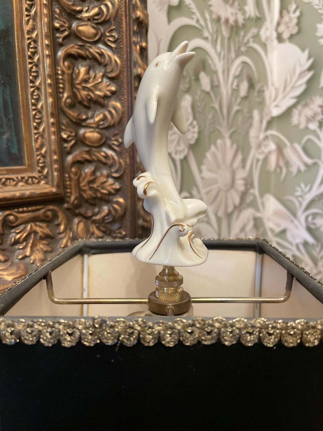 Lenox Dolphin Porcelain Lamp Finial Lighting Accessory - Etsy