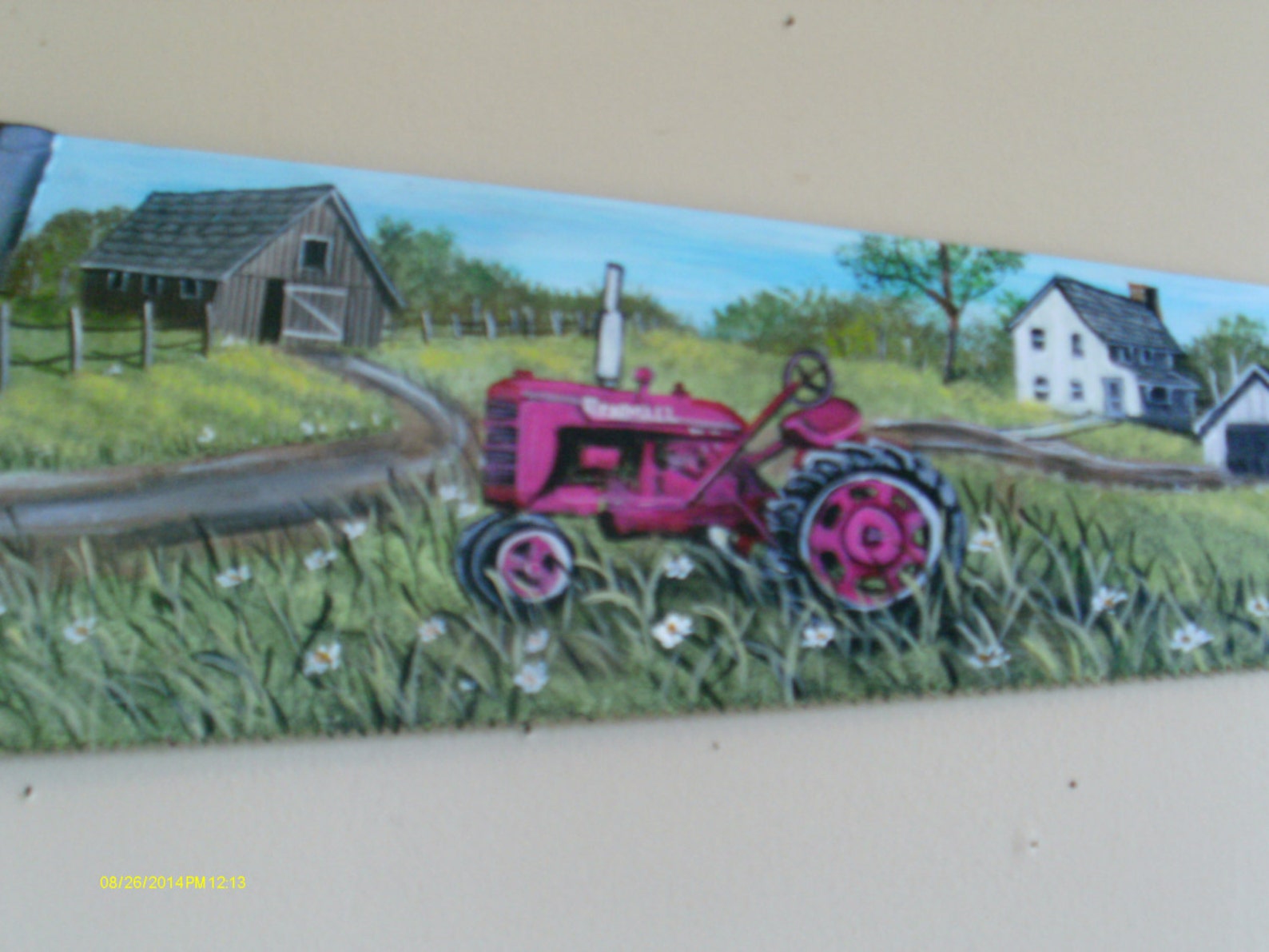 Hand Saw With Painting of Farm and Farmall Tractor by Arkansas Artist ...