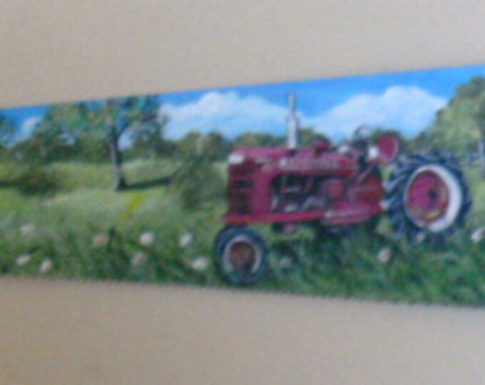 Farmall Tractor Painting on an Old Handsaw in Farm Setting by Arkansas ...