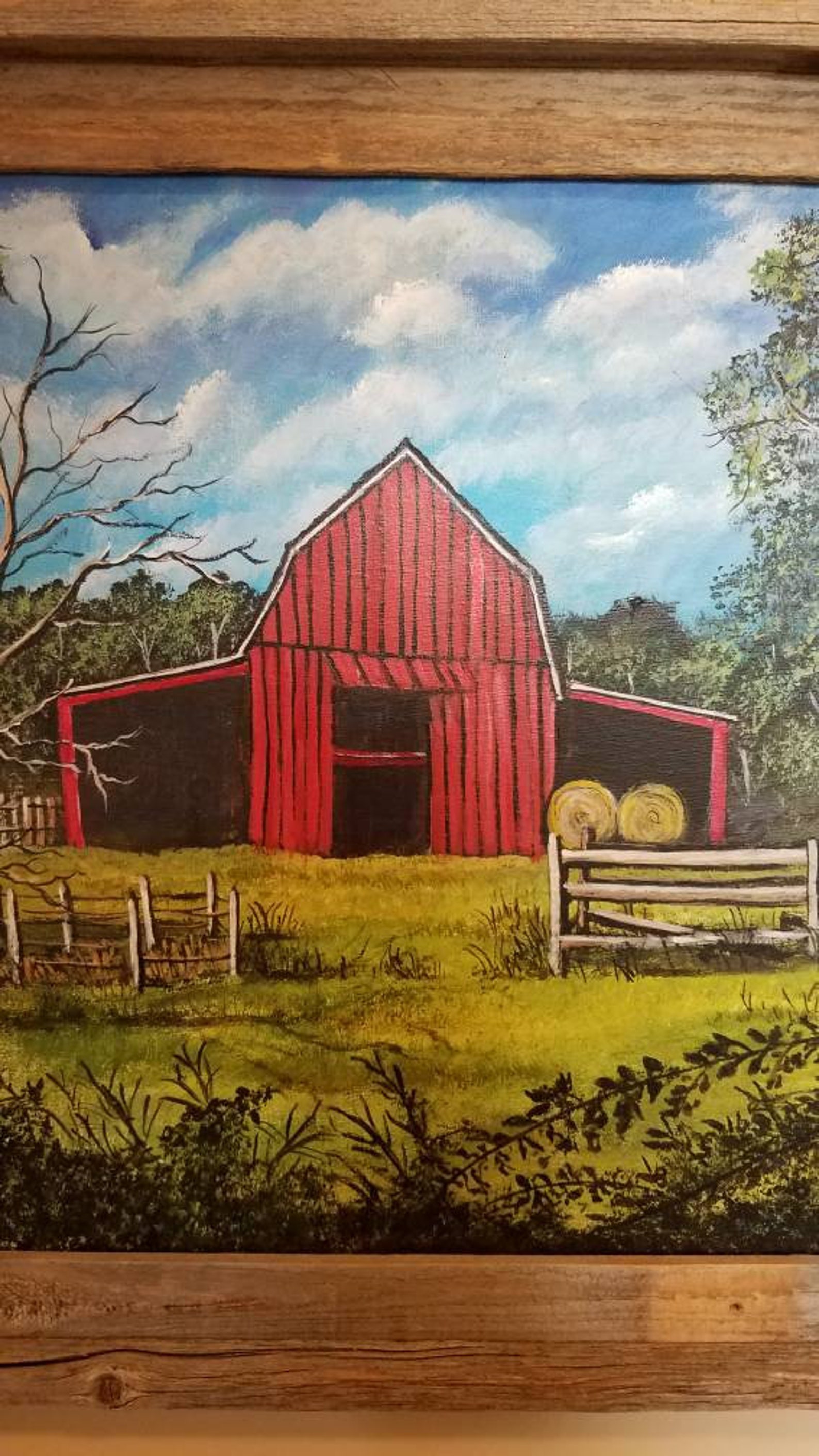 Unusual Old Red Barn Original Painting on Canvess by Arkansas - Etsy