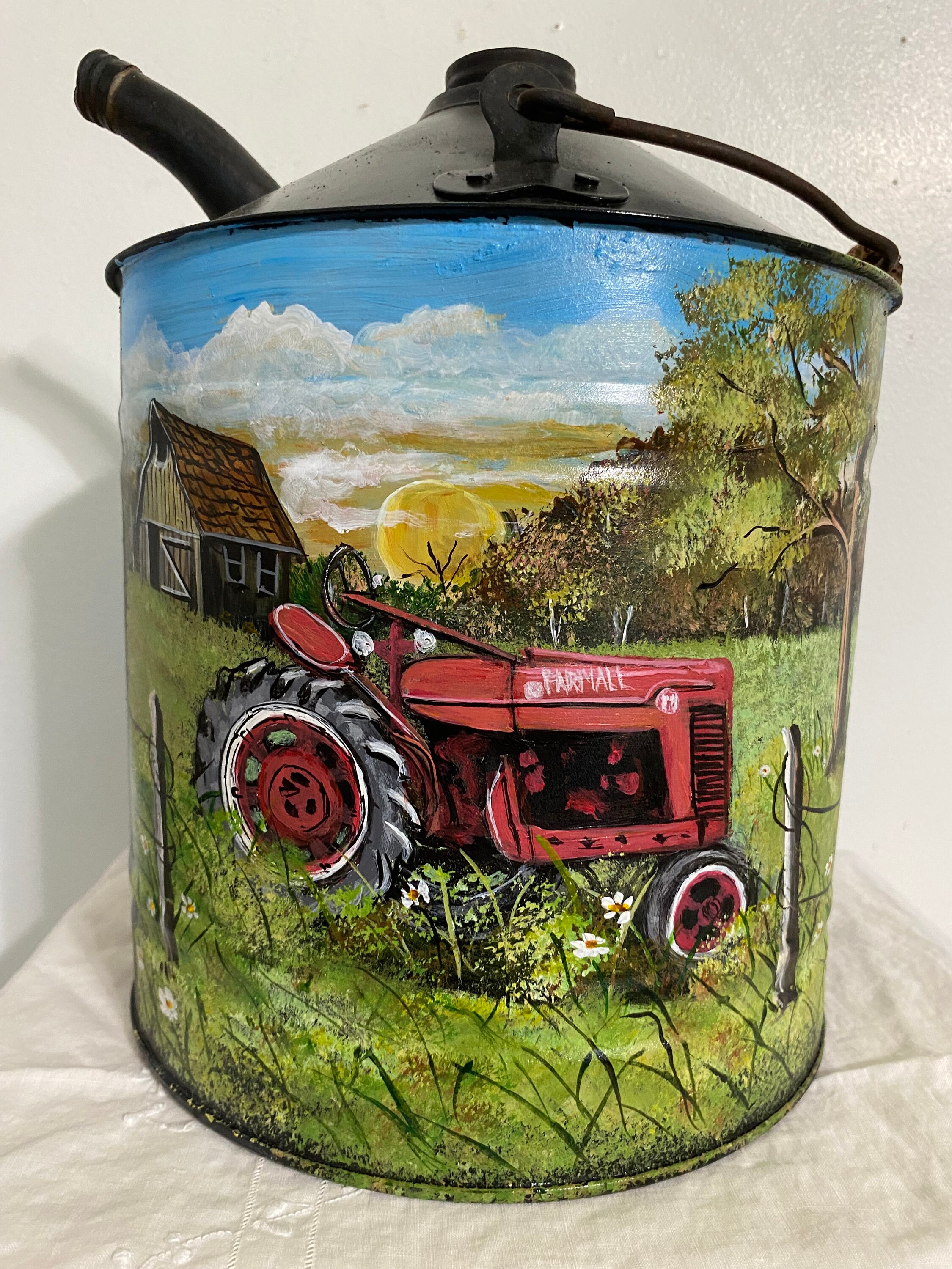 Older Model Farmall Tractor Setting in a Beautiful Pastoral Scene. - Etsy