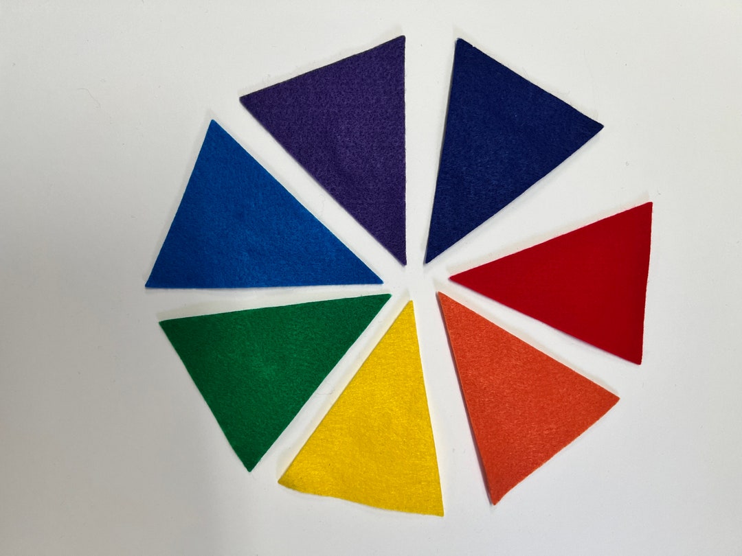14 Felt Triangles, Wedges, 3.75"x 4.5", Die Cut Felt Flags - Etsy