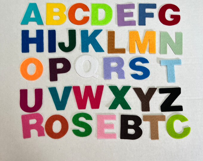 Special Listing. 118 Ct of 2 Inch Iron on Backed Felt Letters and ...
