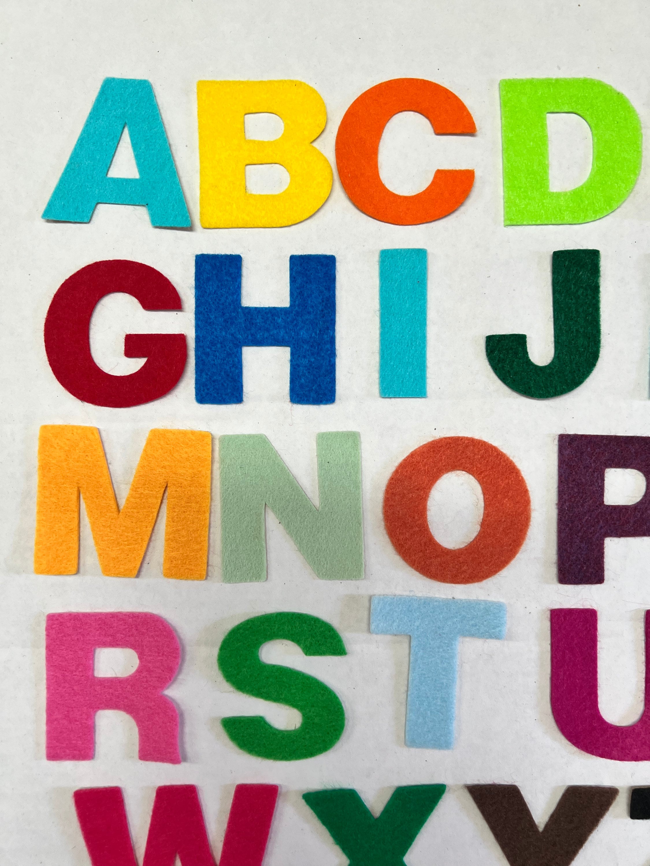 2 Inch Letters, Peel and Stick, Self Adhesive Felt Alphabet or Numbers ...