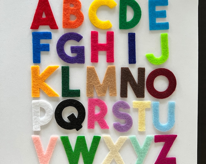Stick on Letters, Adhesive Backed Felt Letters, Peel and Stick Die Cut ...