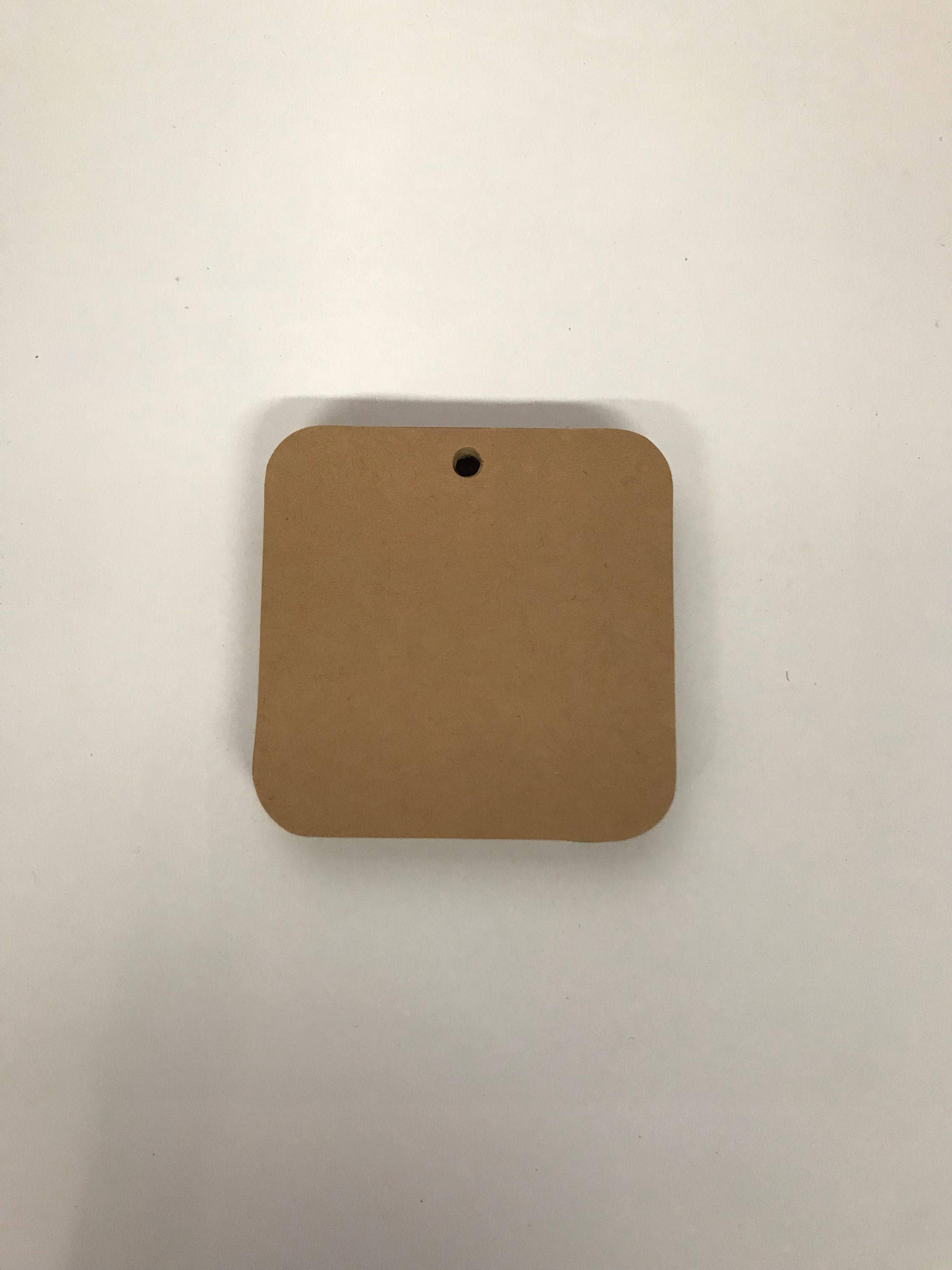 50 Kraft Tags 2 x 2 Rounded square tags Choose - Etsy.de