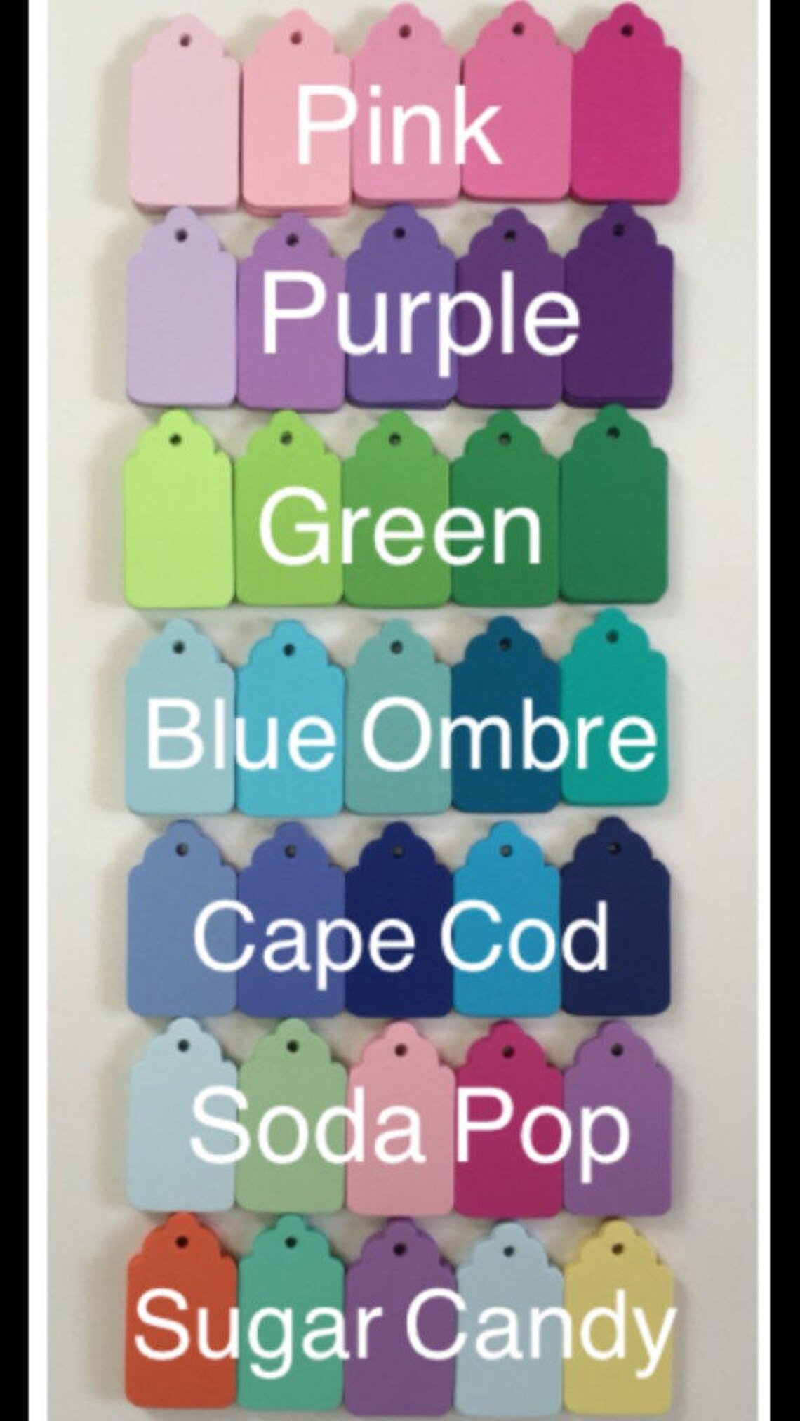 50 Die Cut Square Tags, 2.75" X 2.75" Rounded Square Tags, Choose Your ...