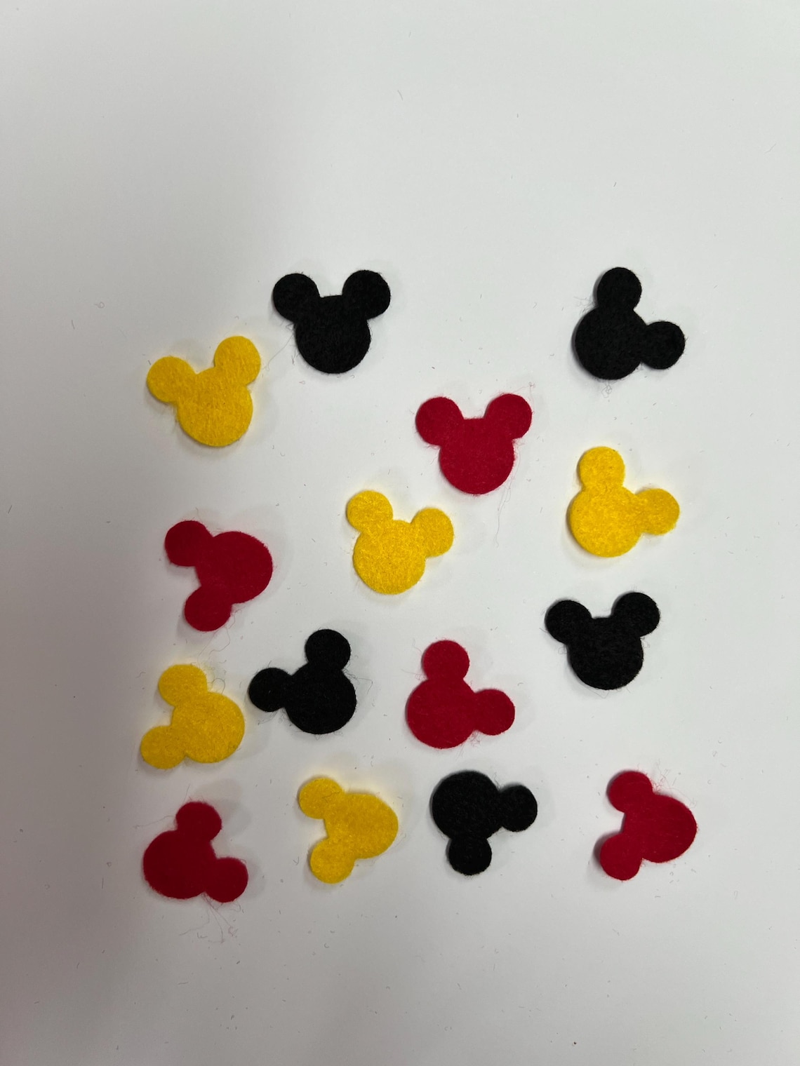 50 Die Cut Felt Mickey Ears, 1" Minnie Heads, Craft Supply, - Etsy