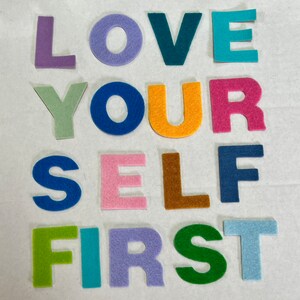 2 Inch Letters, Peel and Stick, Self Adhesive Felt Alphabet or Numbers ...