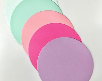 4" Cardstock Circles - Etsy