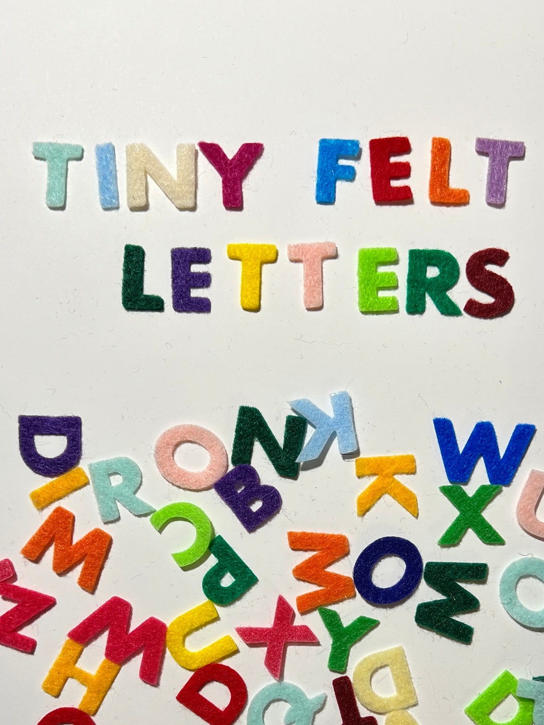 Iron - on Felt, No Sew, 0.65" Upper Case Letters Tiny Letters Alphabet ...