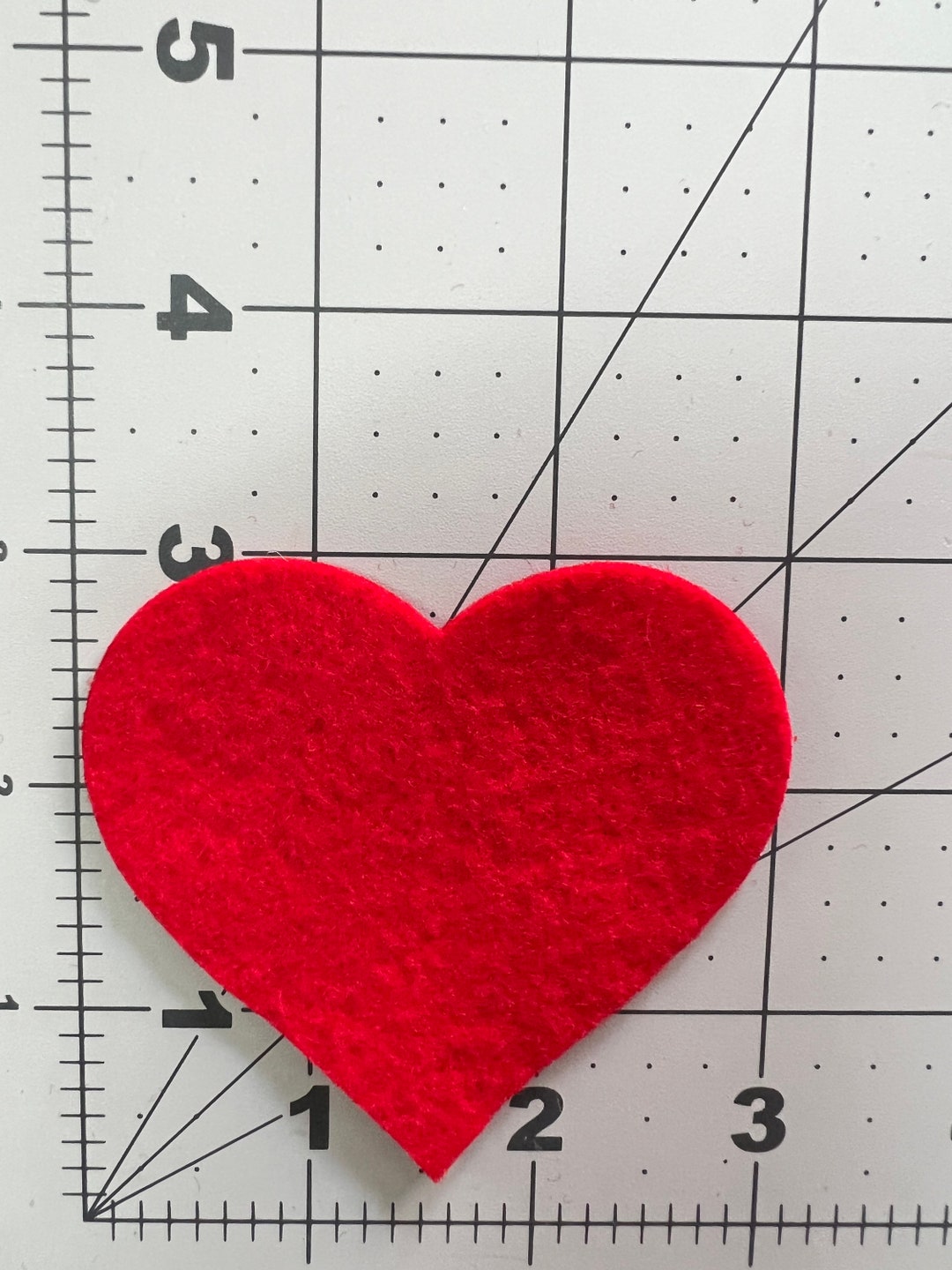 3"x 2.75” Red Hearts, Die Cut Felt Hearts, Eco Felt Hearts ...