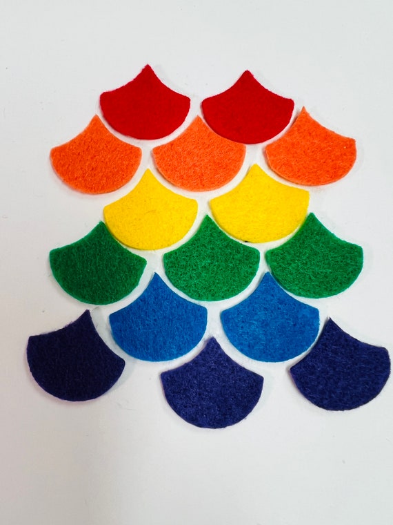 Die Cut Felt Scales Mermaid Scales 1 Inch X 1 Inch Fans - Etsy