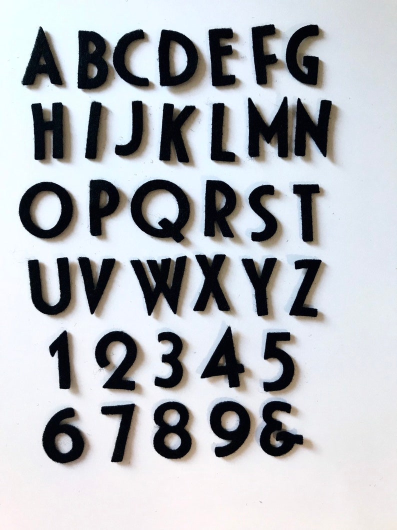 1 Inch Felt Letters Alphabets and Numbers Choose Your Color - Etsy