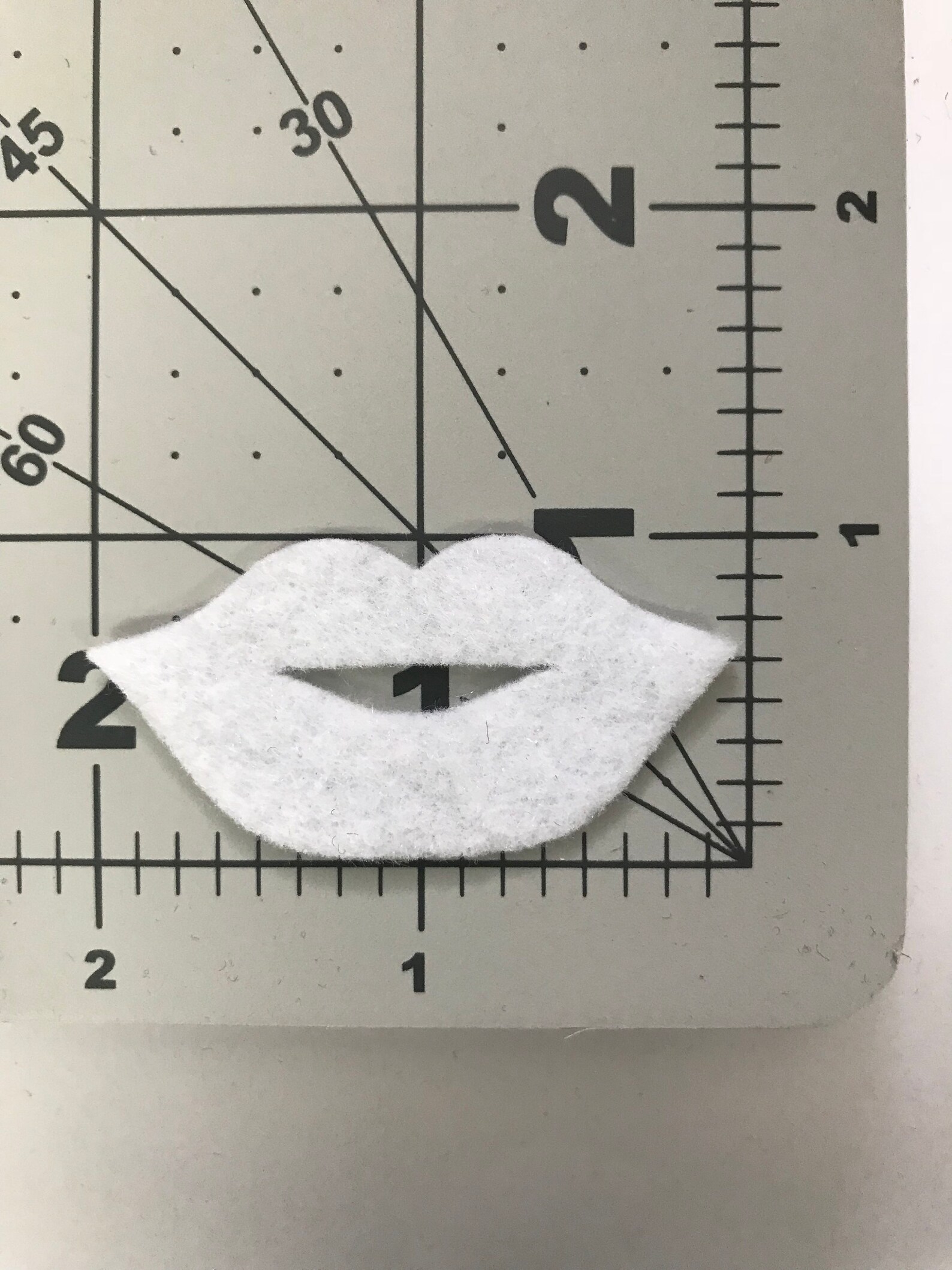 24 Die Cut Lips, 2" X 1" Eco Felt, Scrapbooking Embellishments DIY ...
