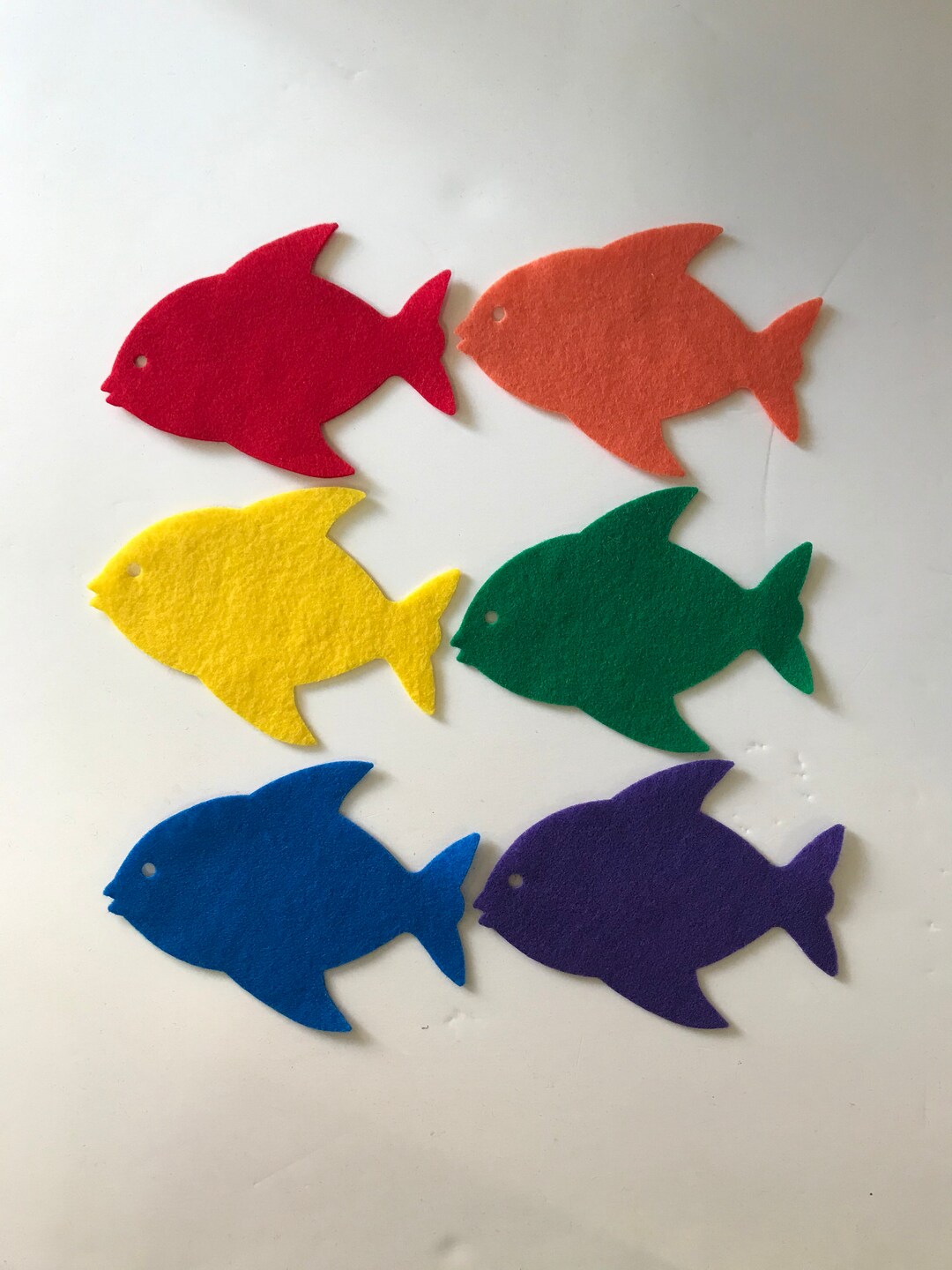 Large Felt Fish, Die Cut Felt Fish in Multi Colors. 6 Primary Colors ...