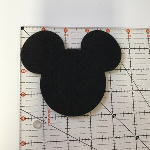 12 Large Felt Mickey Mouse, 4.5 Inch by 3.8 Inch Craft Supplies , Eco ...
