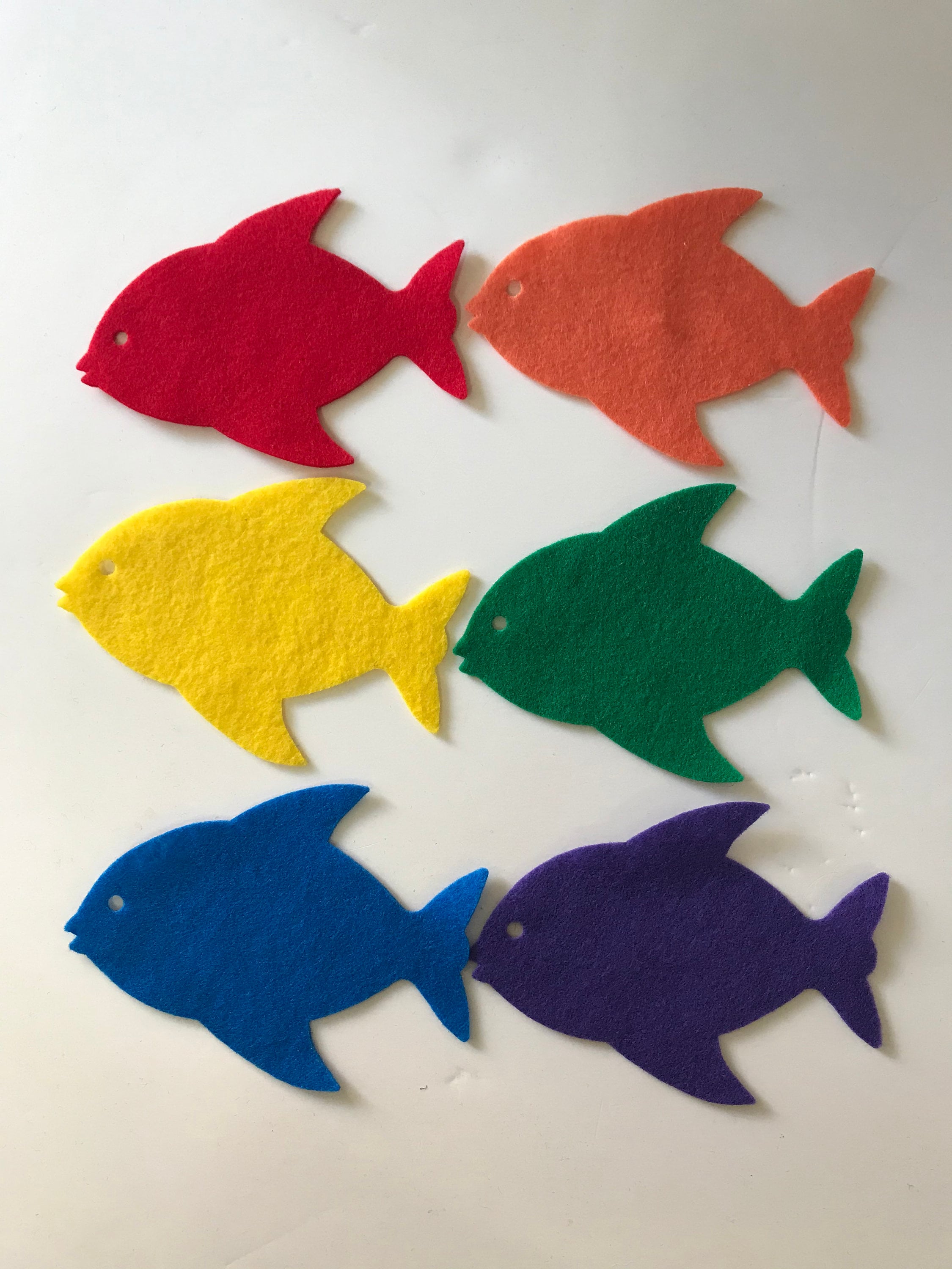 Large Felt Fish Die cut Felt Fish in Multi colors. 6 Primary | Etsy