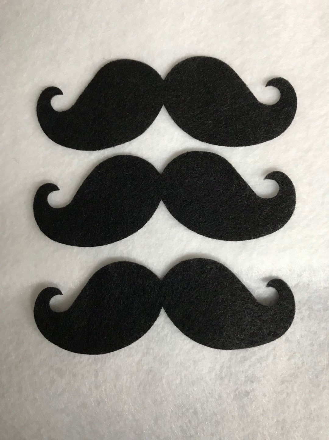 Large Mustaches, 12 Die Cut Felt Mustache, 4.25" X 1.5" Eco Fi Felt ...