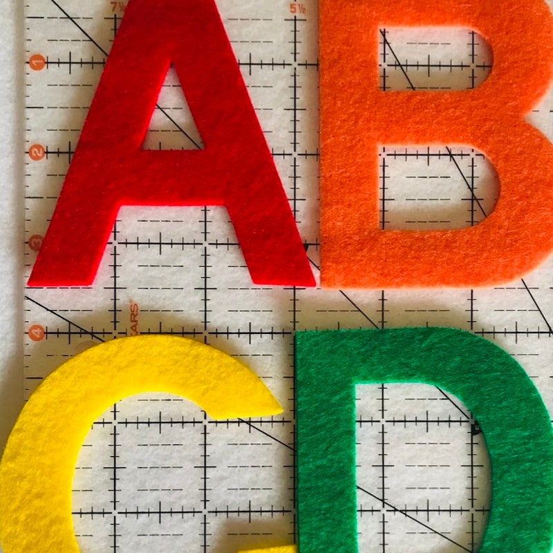 Blue Felt Iron on Letters - Etsy