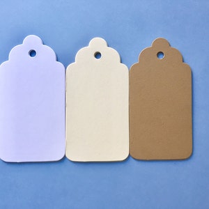 50 Extra Large Scalloped Tags 4.5 Inches X 2.25 Inches Tags, Sizzix ...