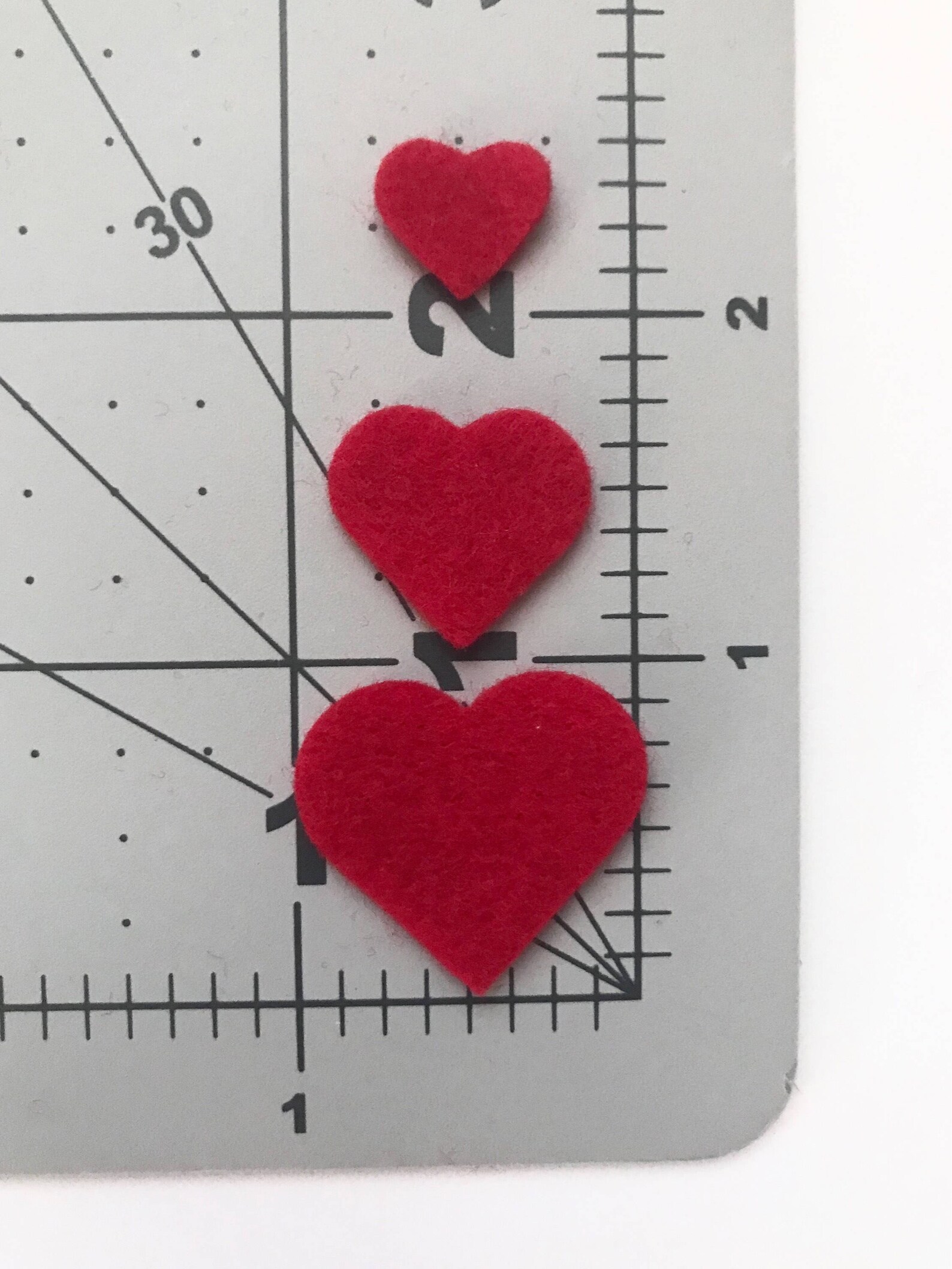 100 Adhesive Felt Hearts 1/2 Felt Heart Stickers Mini - Etsy