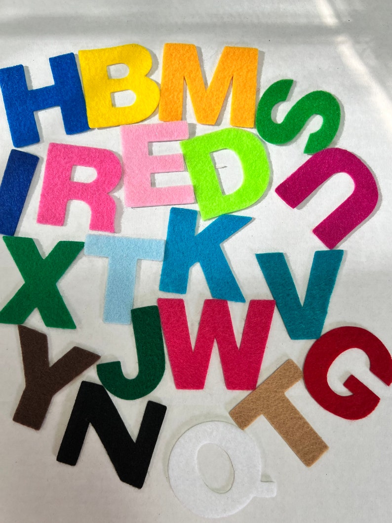2 Inch Felt Alphabet, Upper Case Letters Die Cut Felt Letters - Etsy