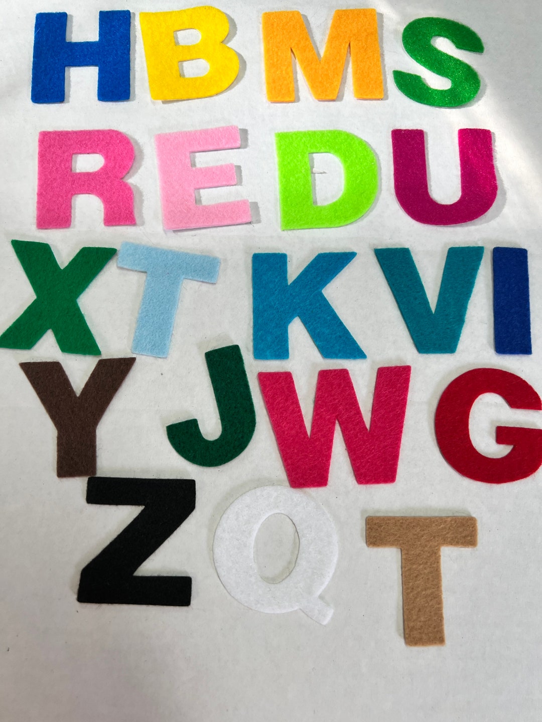 2 Inch Felt Alphabet, Upper Case Letters Die Cut Felt Letters - Etsy