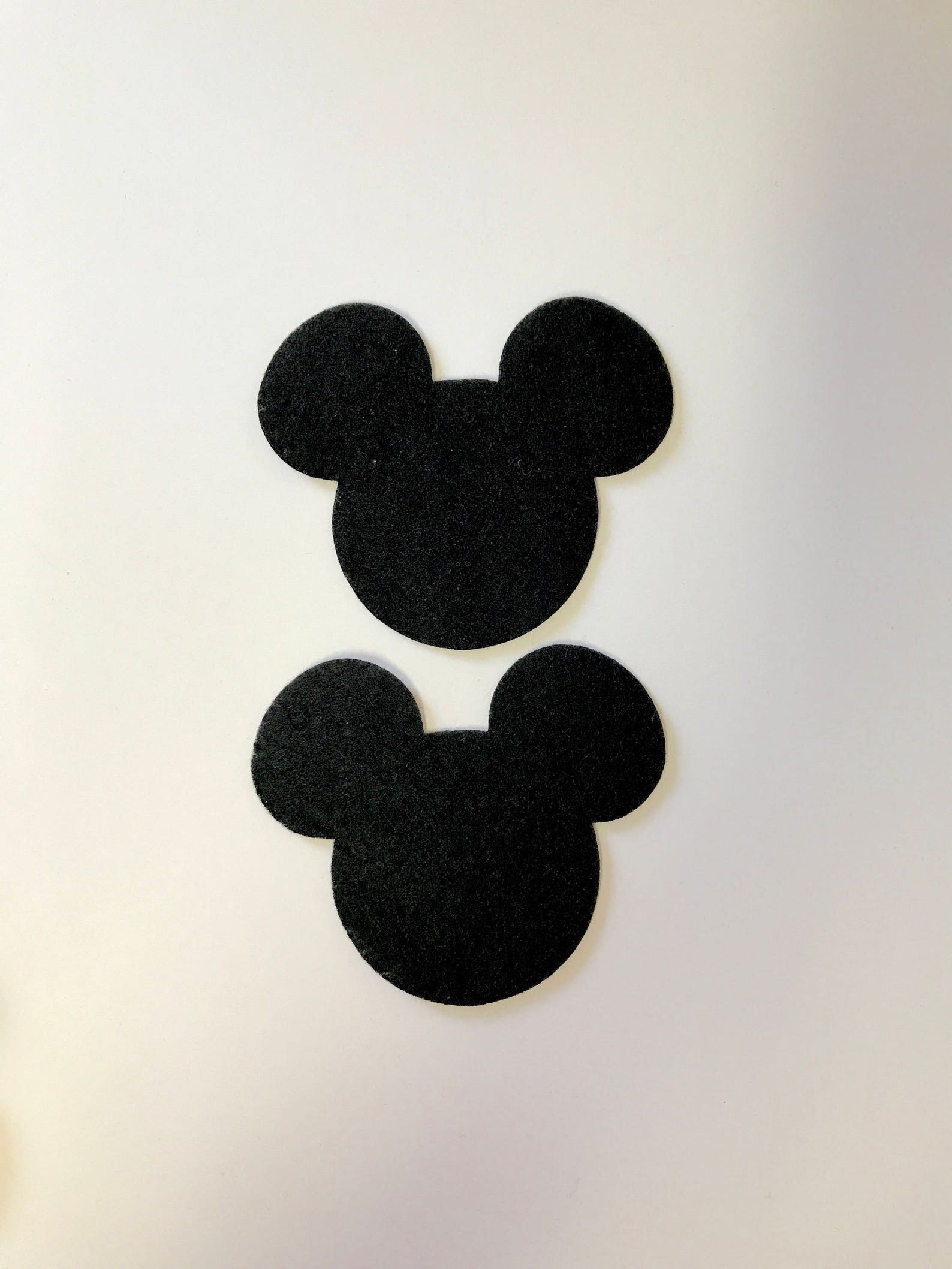 12 Large Felt Mickey Mouse, 4.5 Inch by 3.8 Inch Craft Supplies , Eco ...