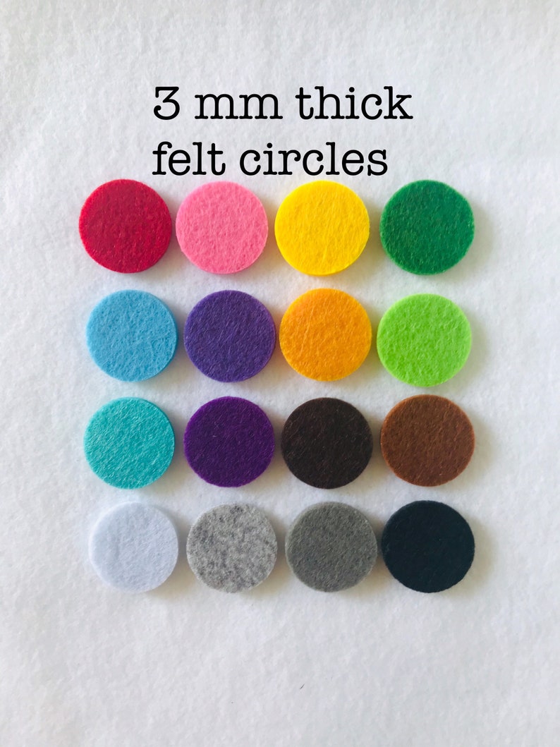 50 Pieces 3mm Thick Felt Circles Choose Size and | Etsy