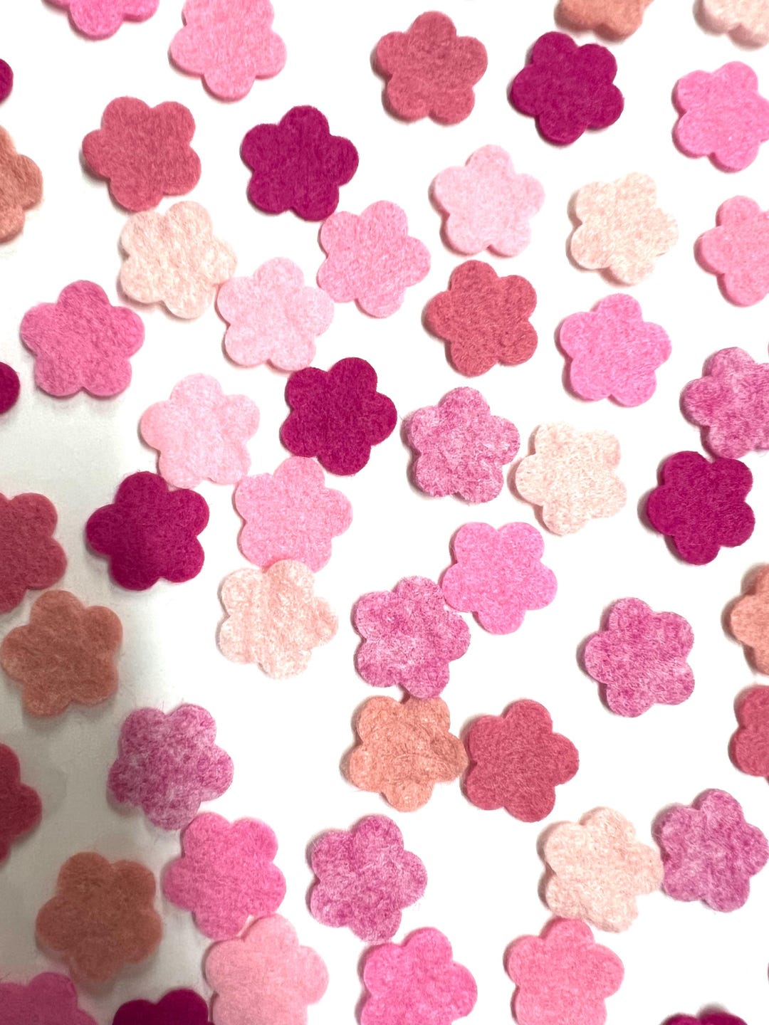 Wool Felt Flowers, 50 Die Cut Flowers, 3/4" Mini Felt Flowers. - Etsy