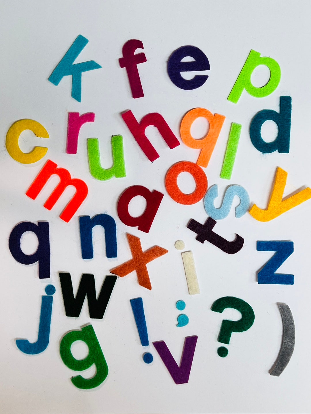 1.5 Inch Letters, Stiff Alphabet Uppercase and Lower Case, Numbers 0-9 ...