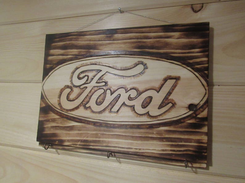 Ford. Name Sign. Woodburned Hanging Sign. Custom Request Available ...