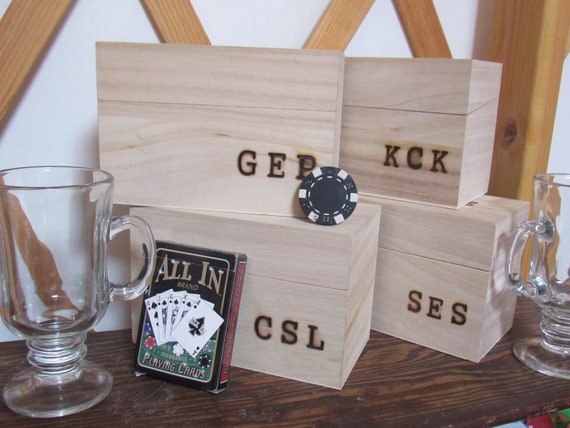 Monogram initial box. Wedding Box Groomsmen or Bridal Group | Etsy