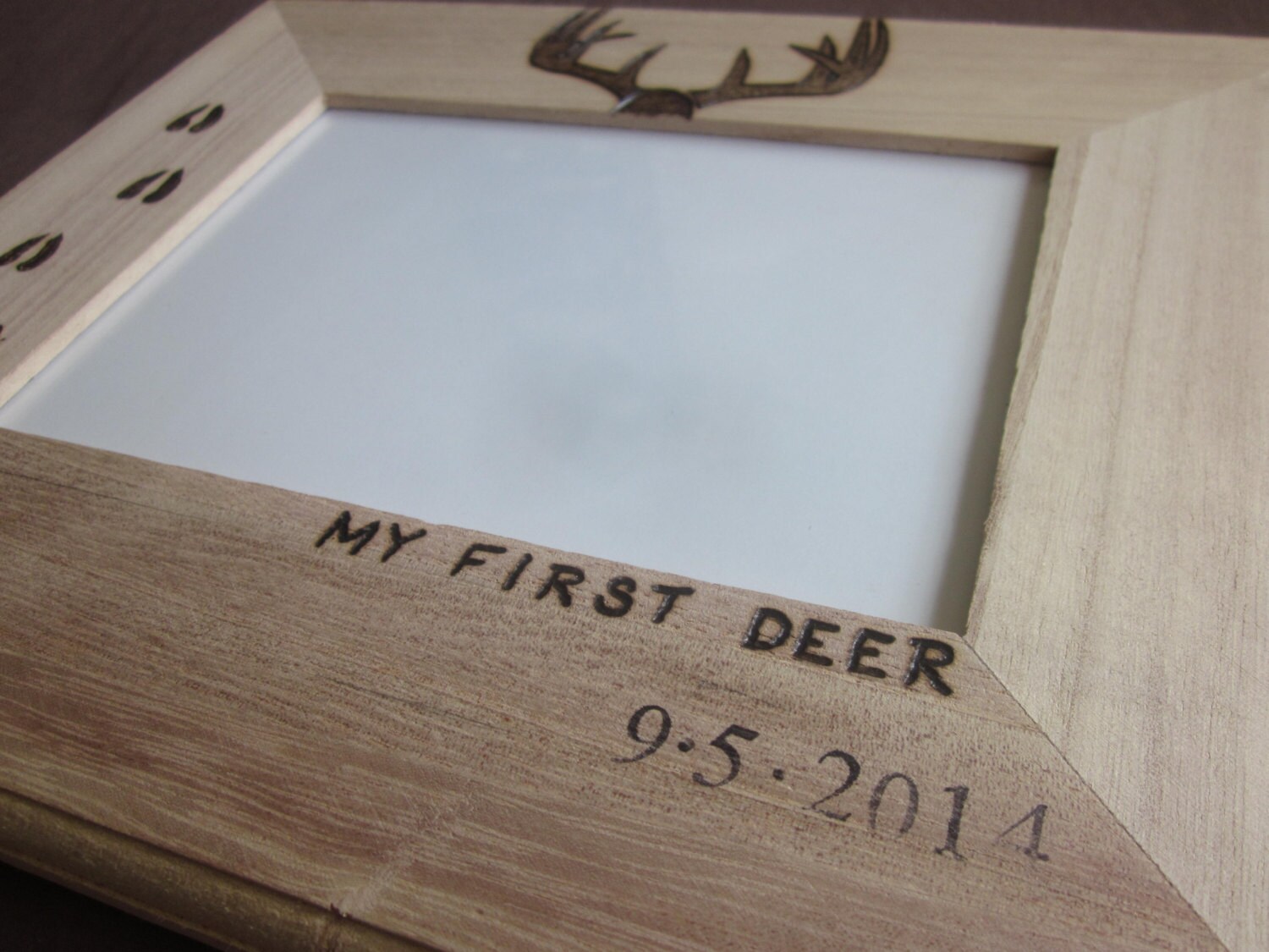My First Deer / Buck With Date Wooden Wood Burned 5 X - Etsy