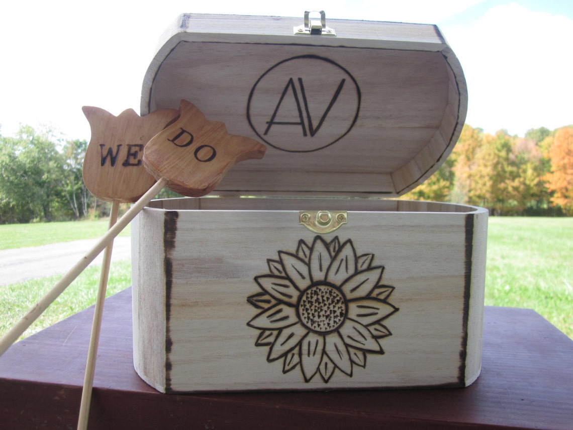 Wedding Logo and Flower Box Keepsake Box - Etsy
