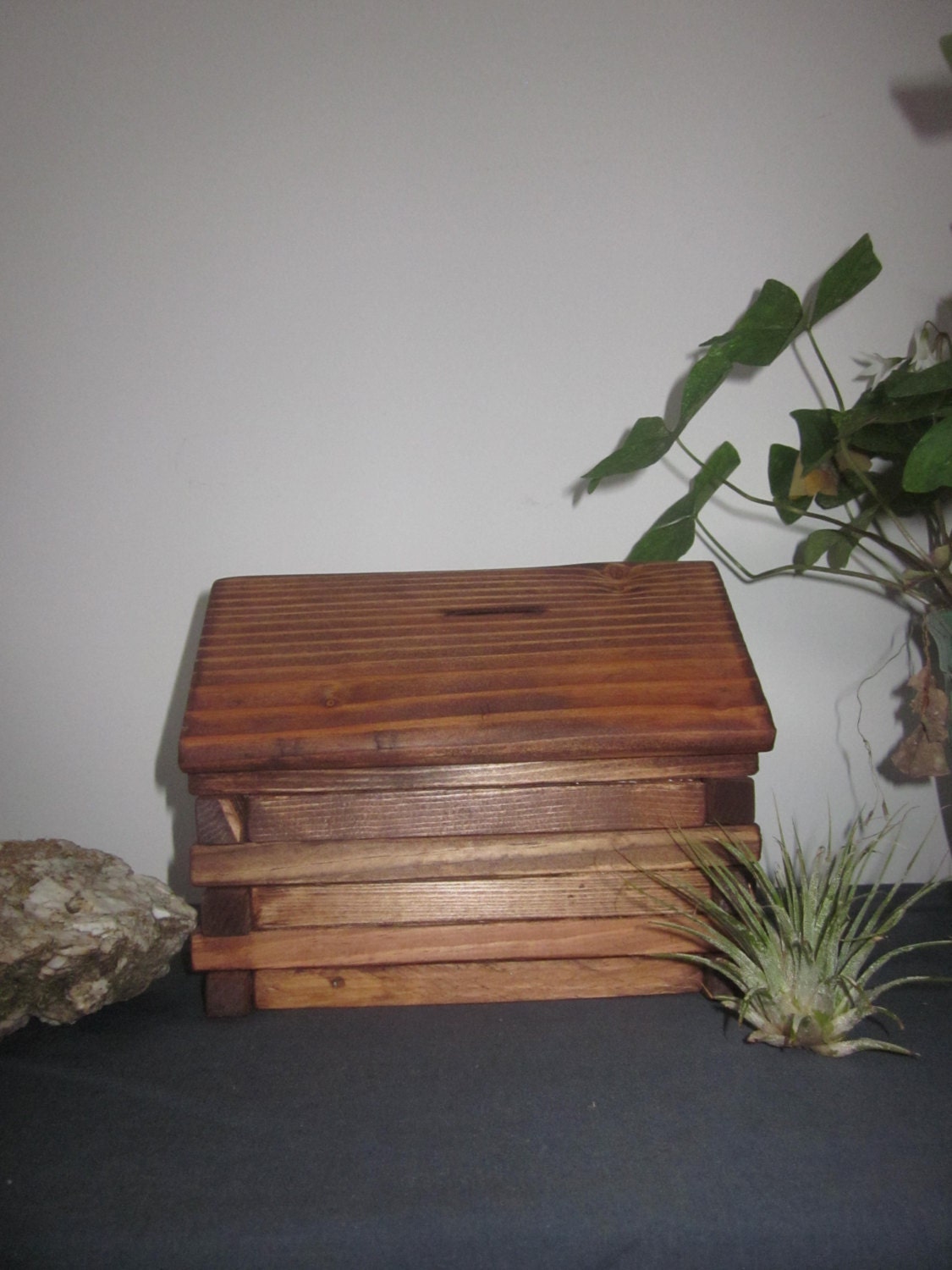 Handmade Wooden Log Cabin Bank - Etsy