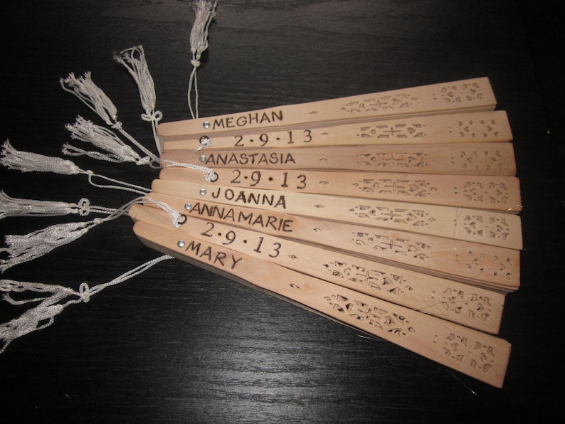 Personalized Wooden Hand Fans. Bridesmaids Gifts Photo Props - Etsy