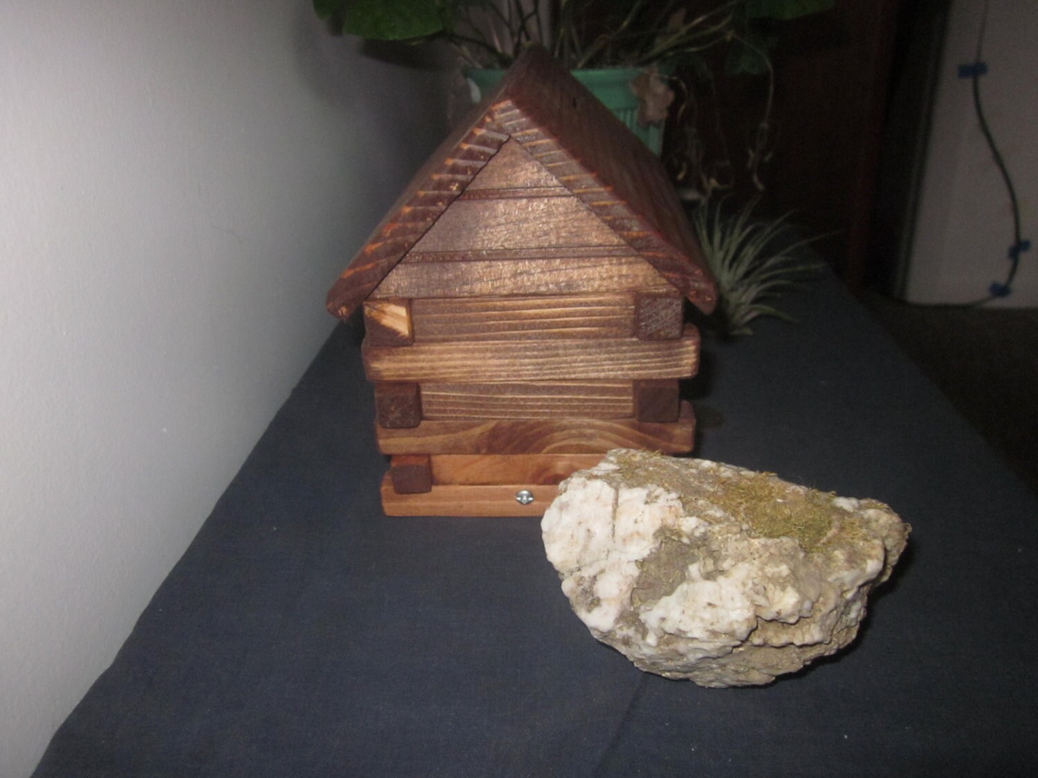 Handmade Wooden Log Cabin Bank - Etsy