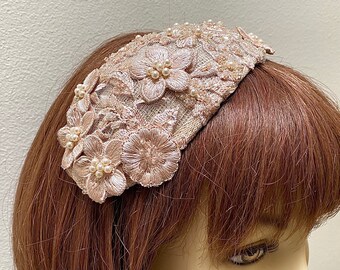 Beige Fascinator Hat | Etsy